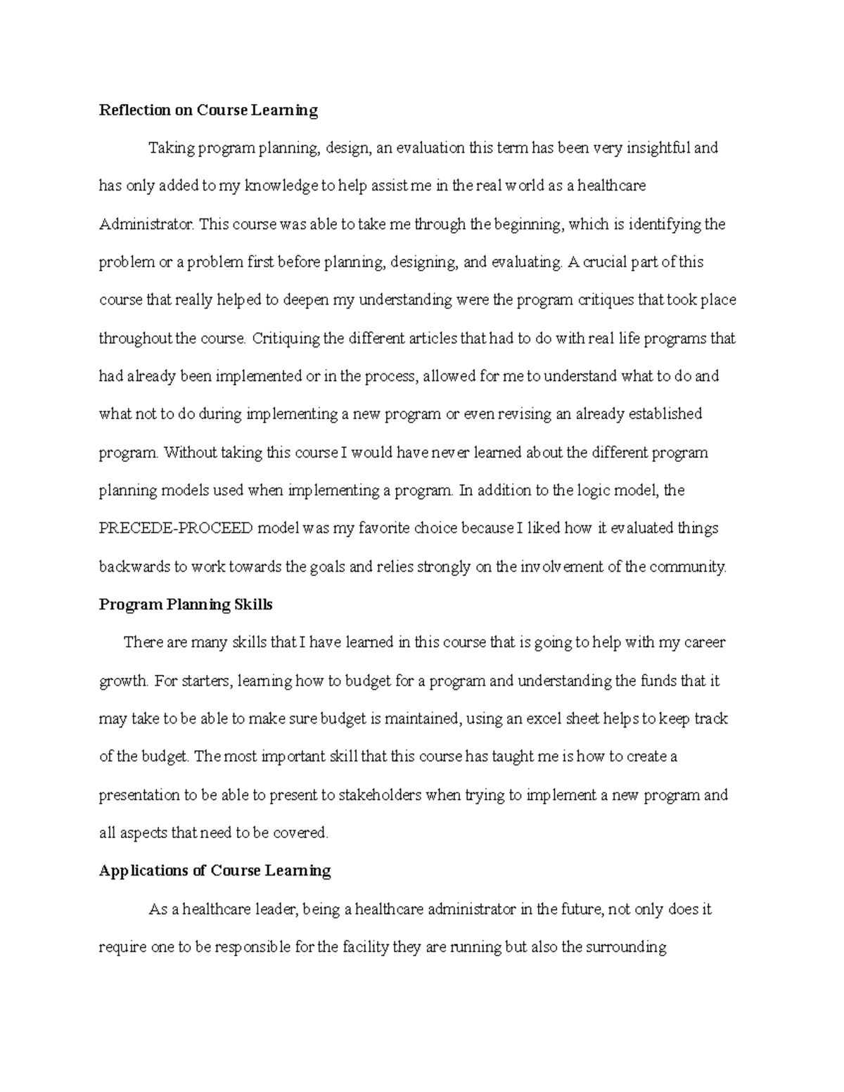 10-2 Journal: Reflections on Learning & Skills for Career Growth - Studocu