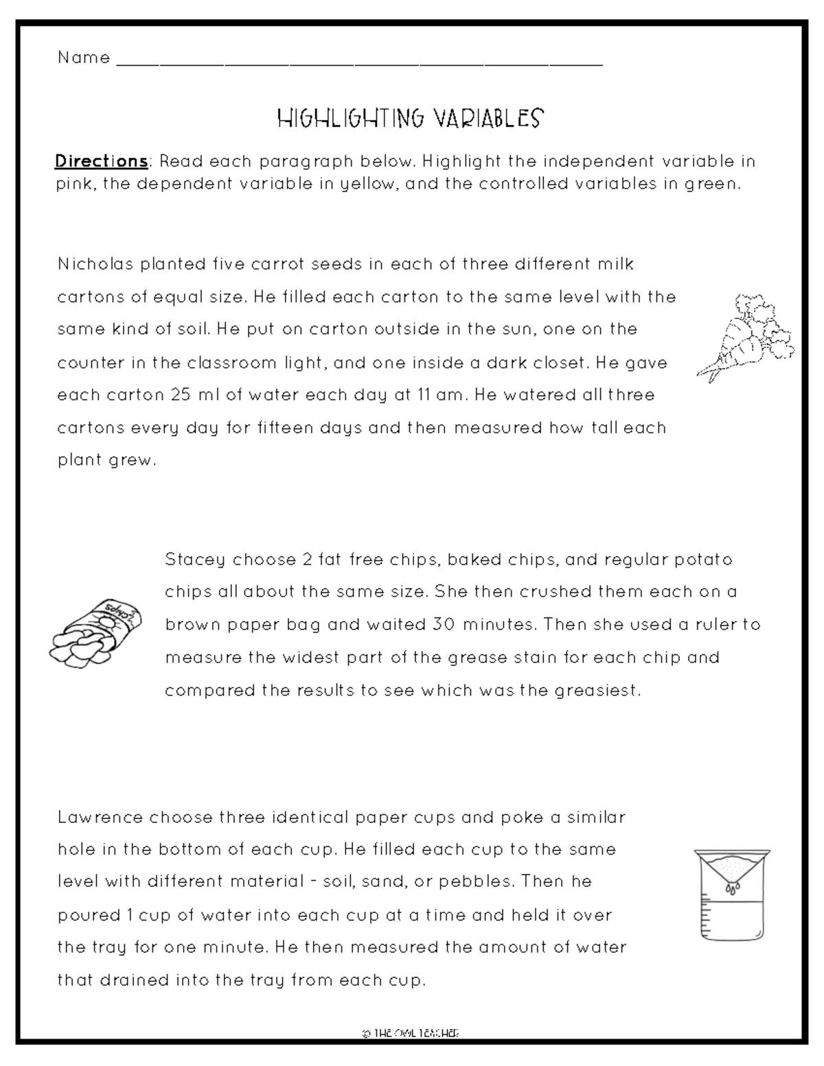 Highlighting Variables in Scientific Experiments: Directions and ...