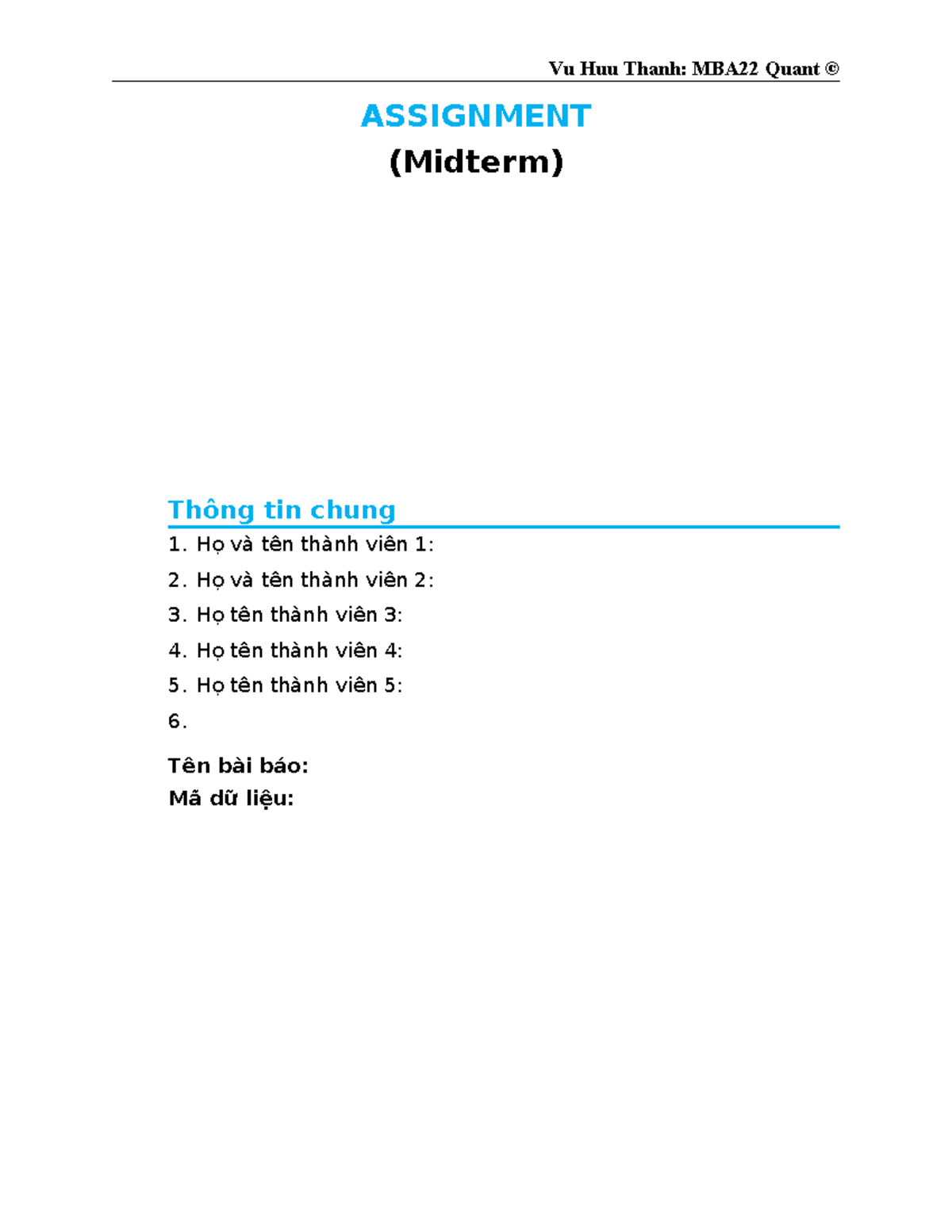 MBA22 Quant Midterm Assignment: Customer Trust & Loyalty Analysis - Studocu