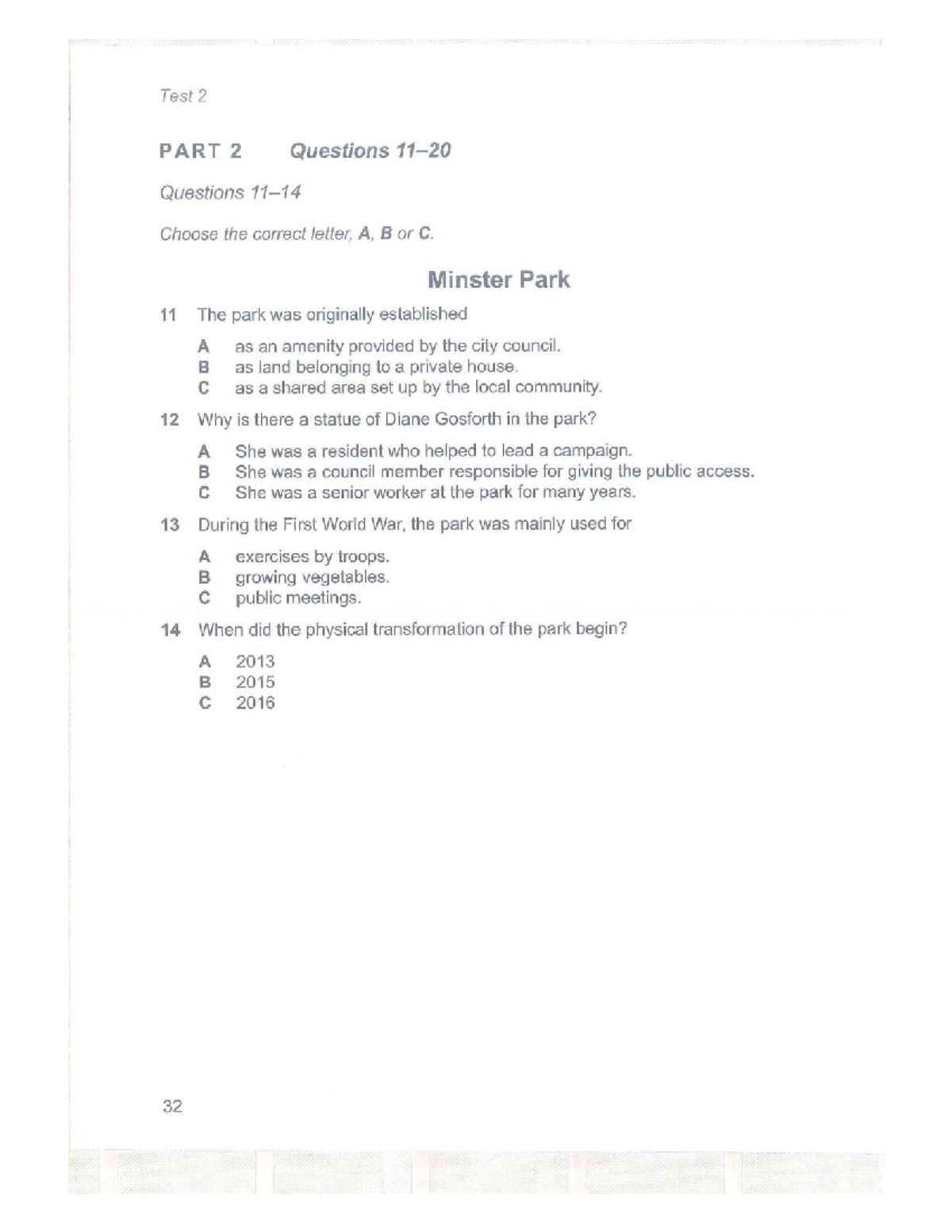 Cam 15 Test 2 Section 2: Multiple Choice Questions - Studocu