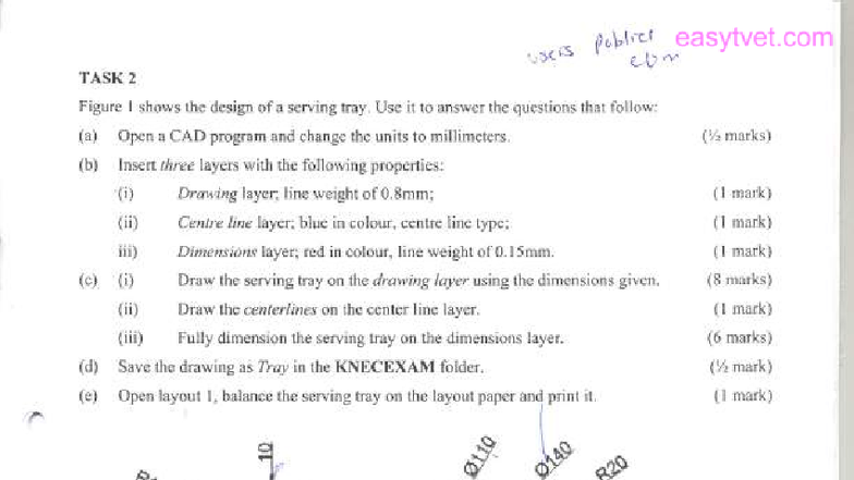 KNECEXAM CAD Task 2: Serving Tray Design Practice - Studocu