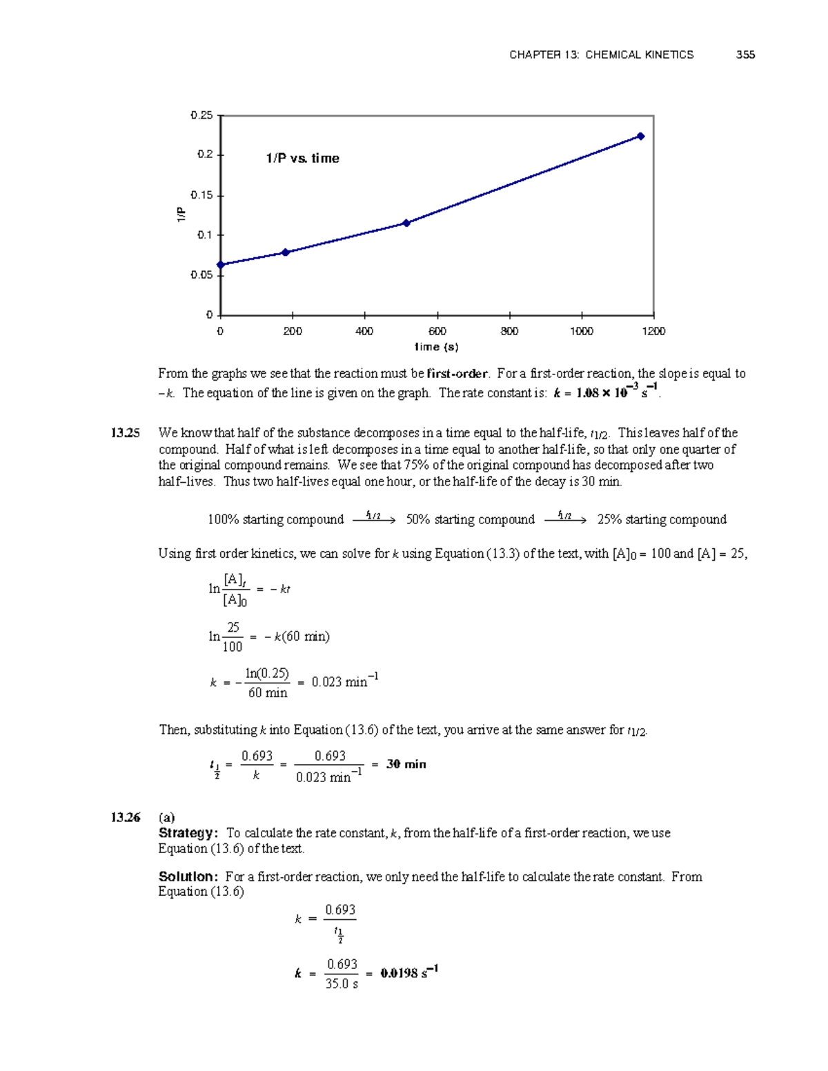 CHAPTER 13: CHEMICAL KINETICS - Rate Constants & Reactions (CHEM 355 ...