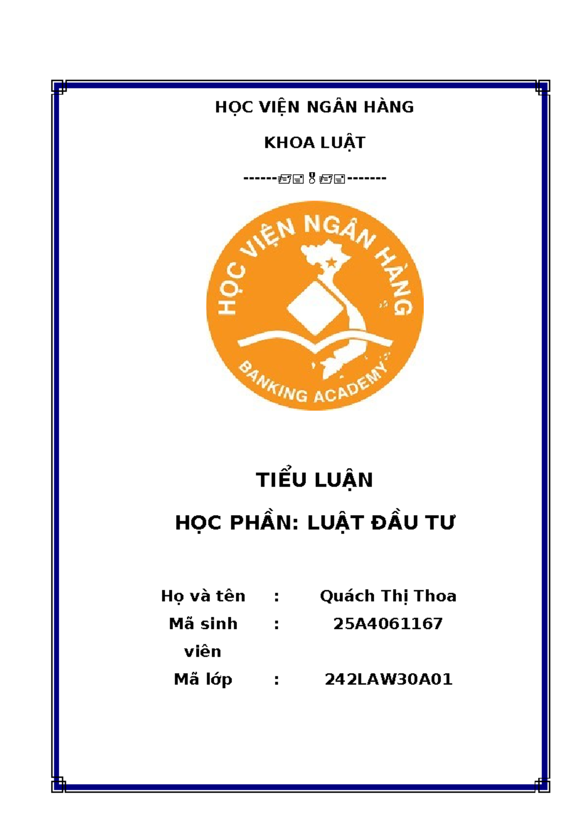 Tiểu luận 242LAW30A01: Phân Tích Luật Đầu Tư 2020 và Ưu Đãi Đầu Tư ...