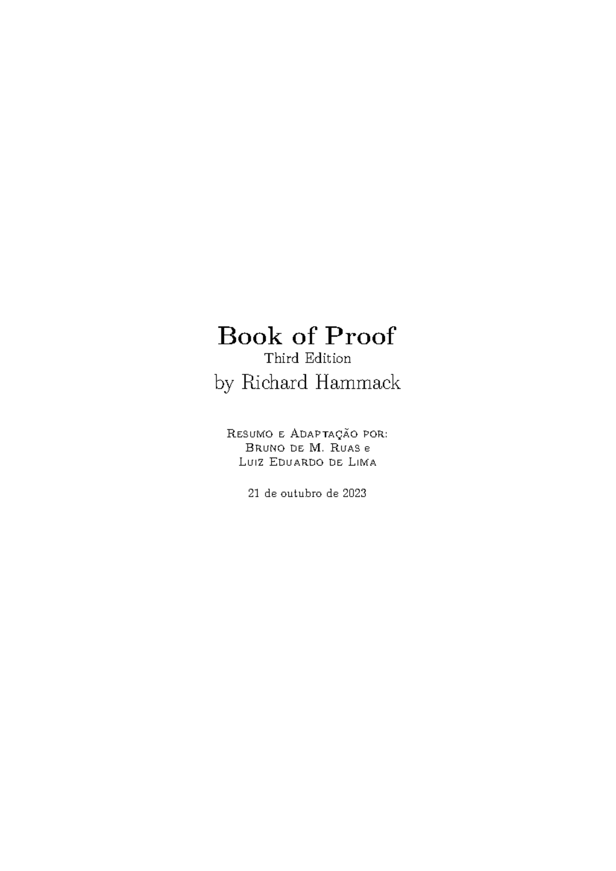 Book of proof - introdução matemática - Book of Proof Third Edition by ...