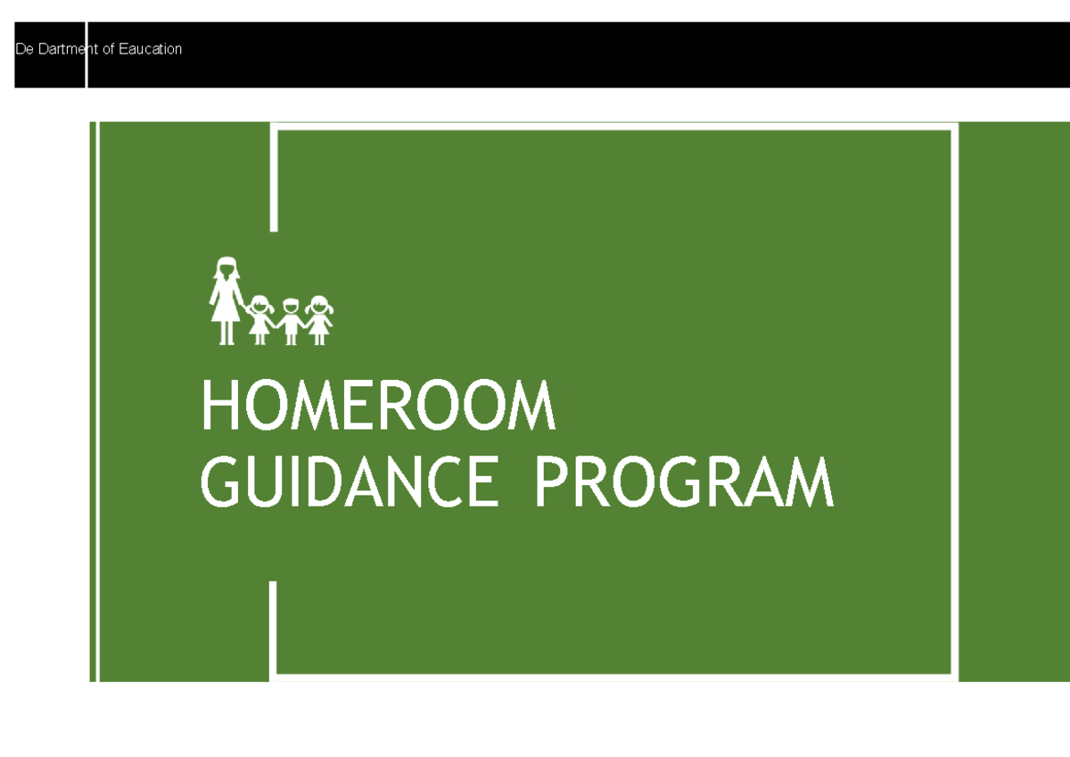 CG-HGP: Homeroom Guidance Program Overview for Kindergarten - Studocu