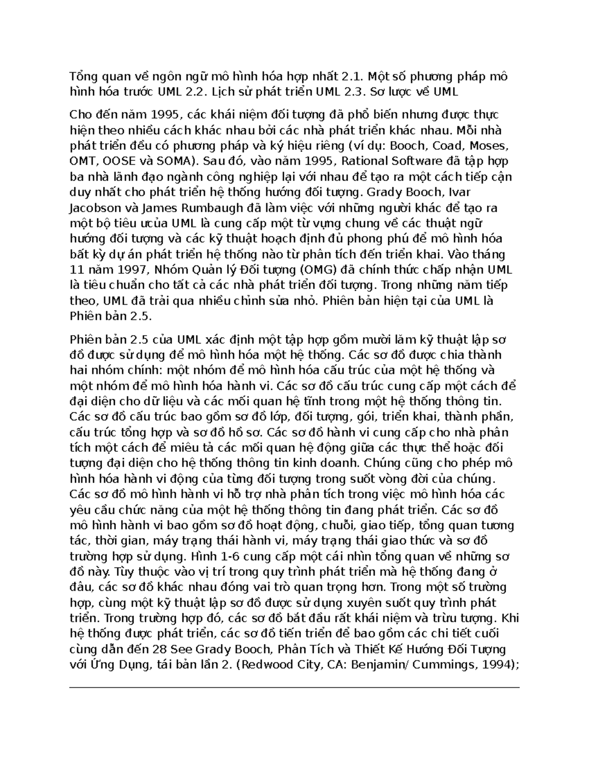 Tổng quan về Ngôn ngữ Mô hình hóa Hợp nhất UML 2.5 - Studocu