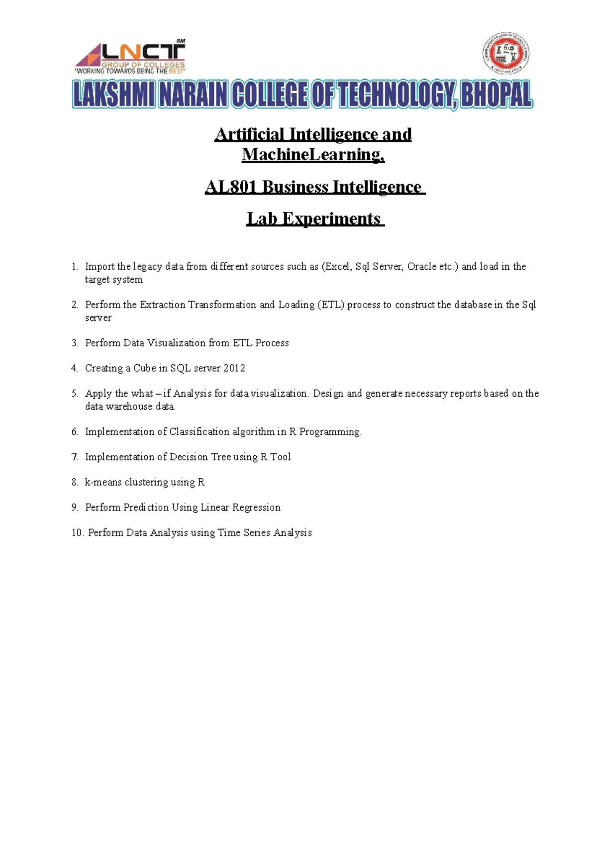 AL801 Business Intelligence Lab: AI & ML Data Processing Experiments ...