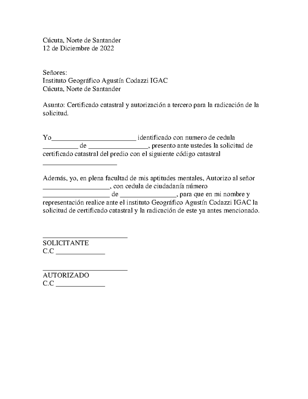 Solicitud de Certificado Catastral IGAC 2023 - Studocu