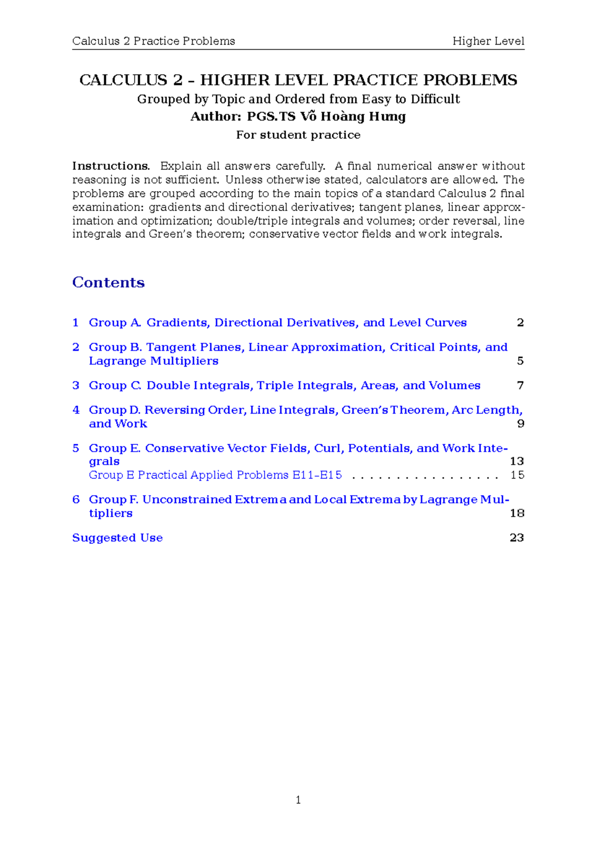 Calculus 2 Higher Level Practice Problems for Final Exam - Studocu