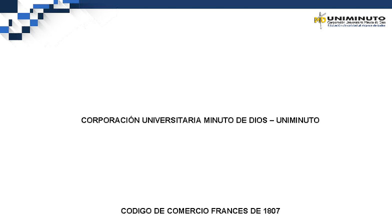Análisis del Código de Comercio Francés de 1807 - Actividad ...
