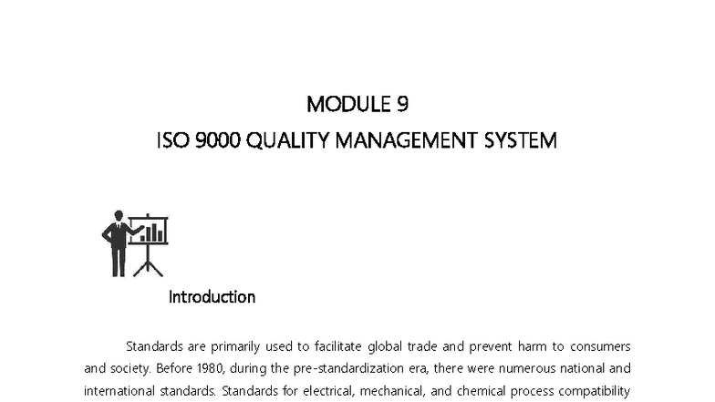 Module 9: ISO 9000 Quality Management System Overview and Insights ...