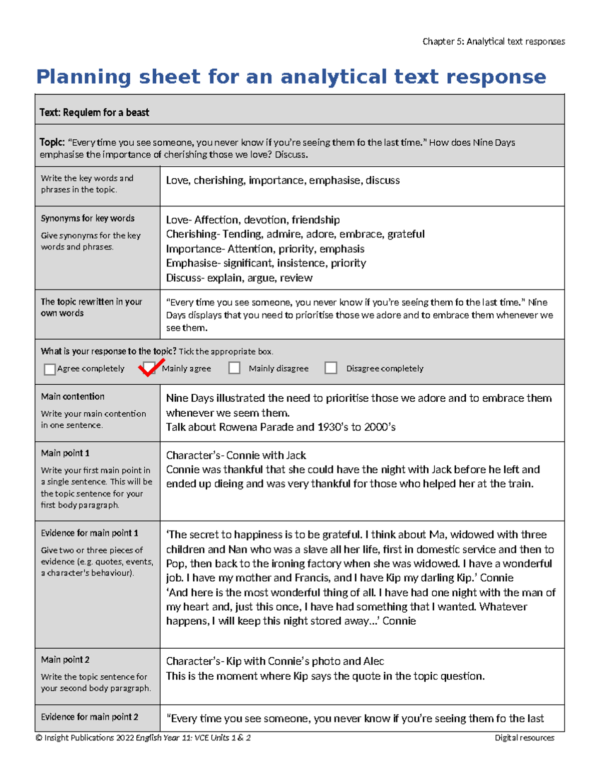 Analytical response template - Chapter 5: Analytical text responses ...