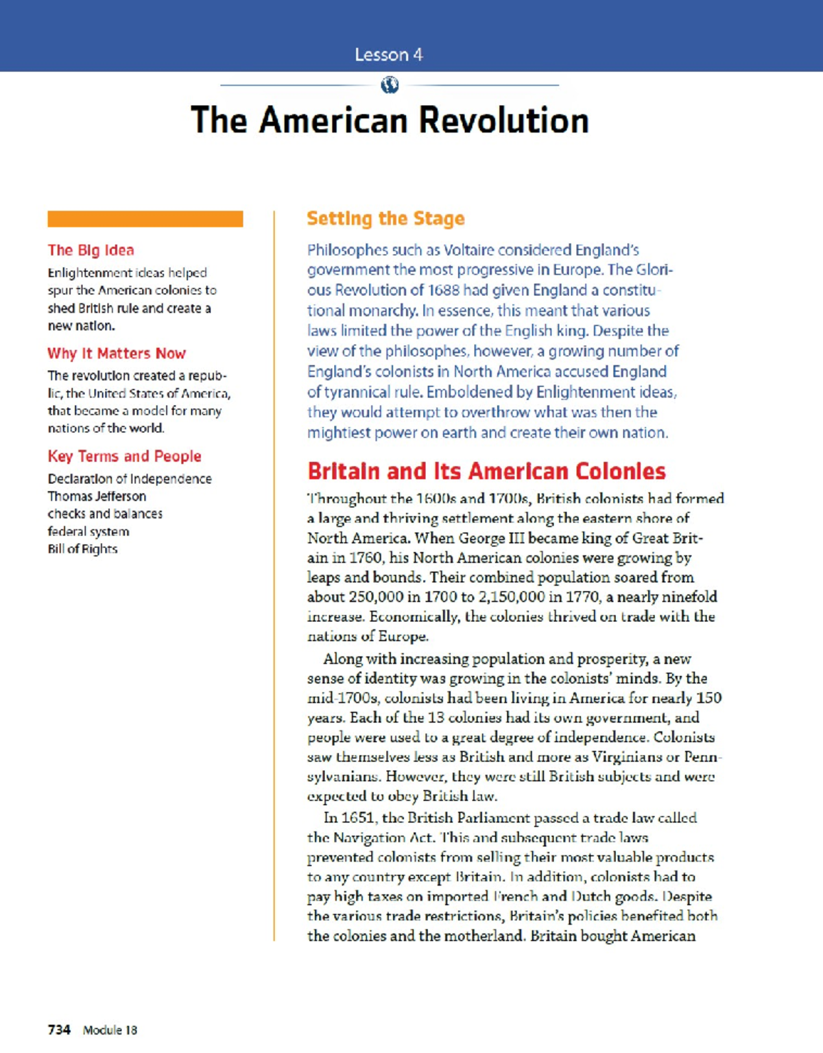M18 L4 Exam Prep: The American Revolution and Enlightenment Ideas - Studocu