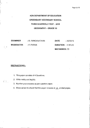 English HL Grade 10-12 summary writing worksheet -1 - Province of the ...