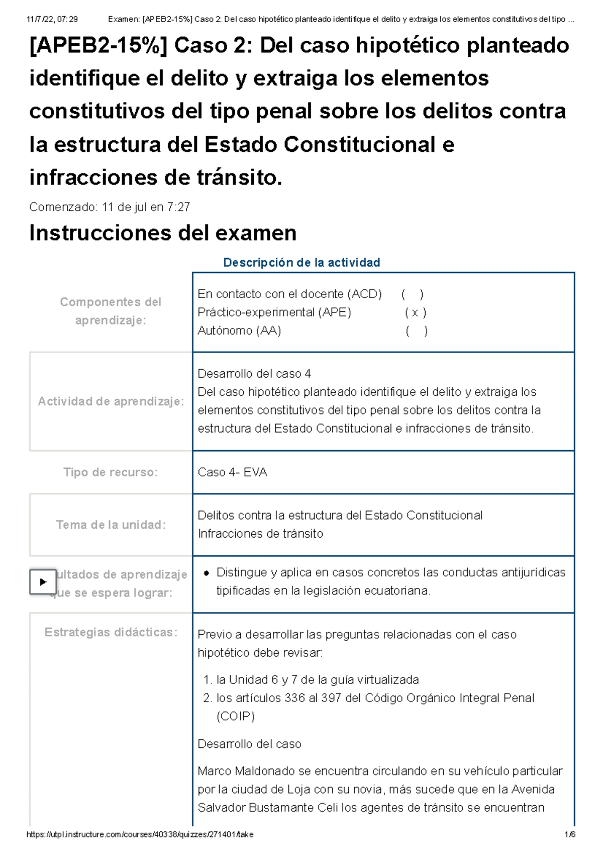 [APEB1-30%] Análisis de garantía jurisdiccional en caso hipotético - Studocu