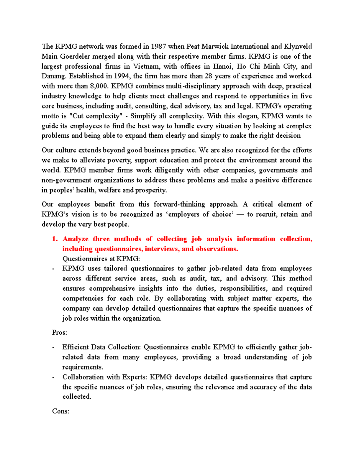 HRM - Human resources - The KPMG network was formed in 1987 when Peat ...