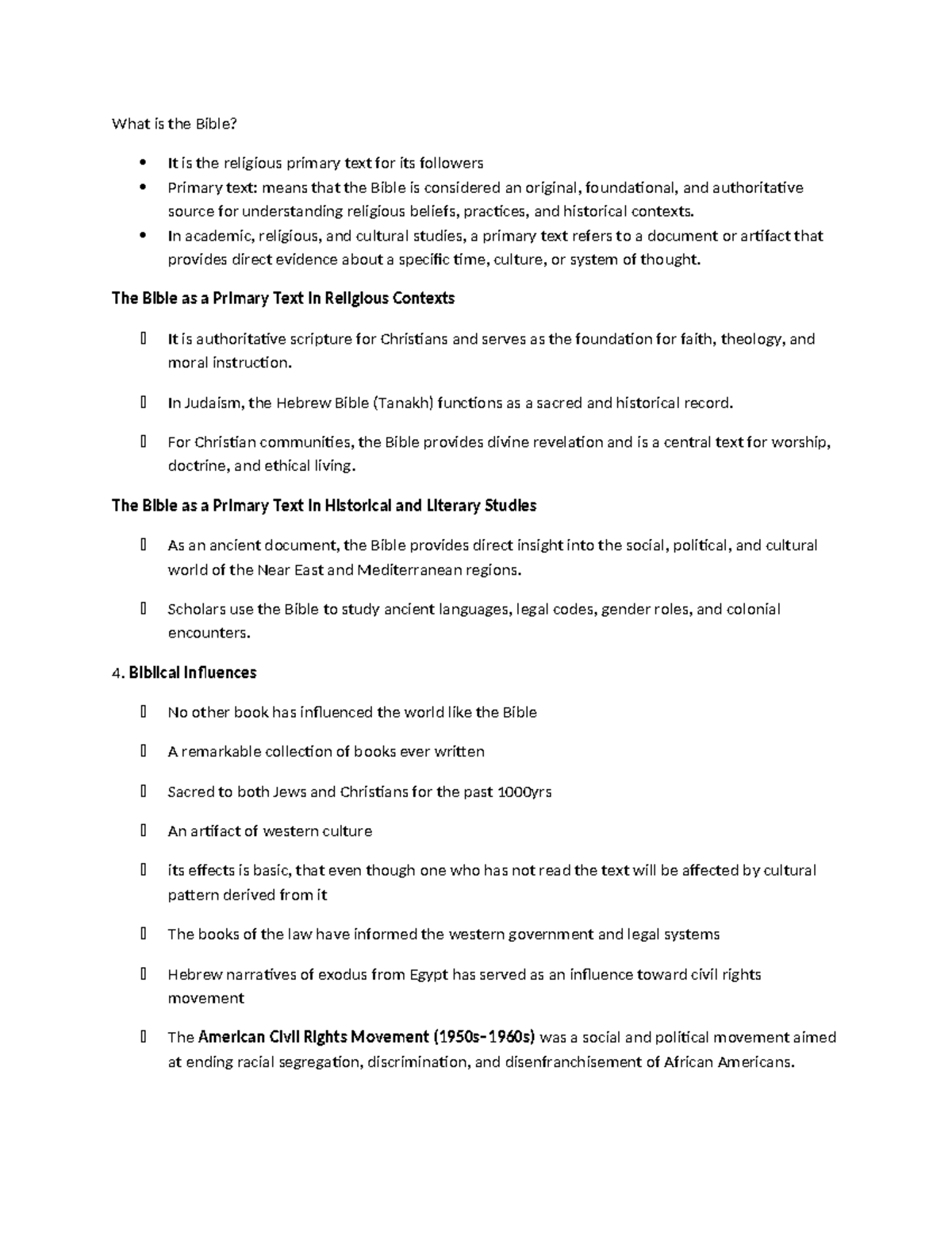 The Bible as a Primary Text: Insights for TRS 209 Slides - Studocu