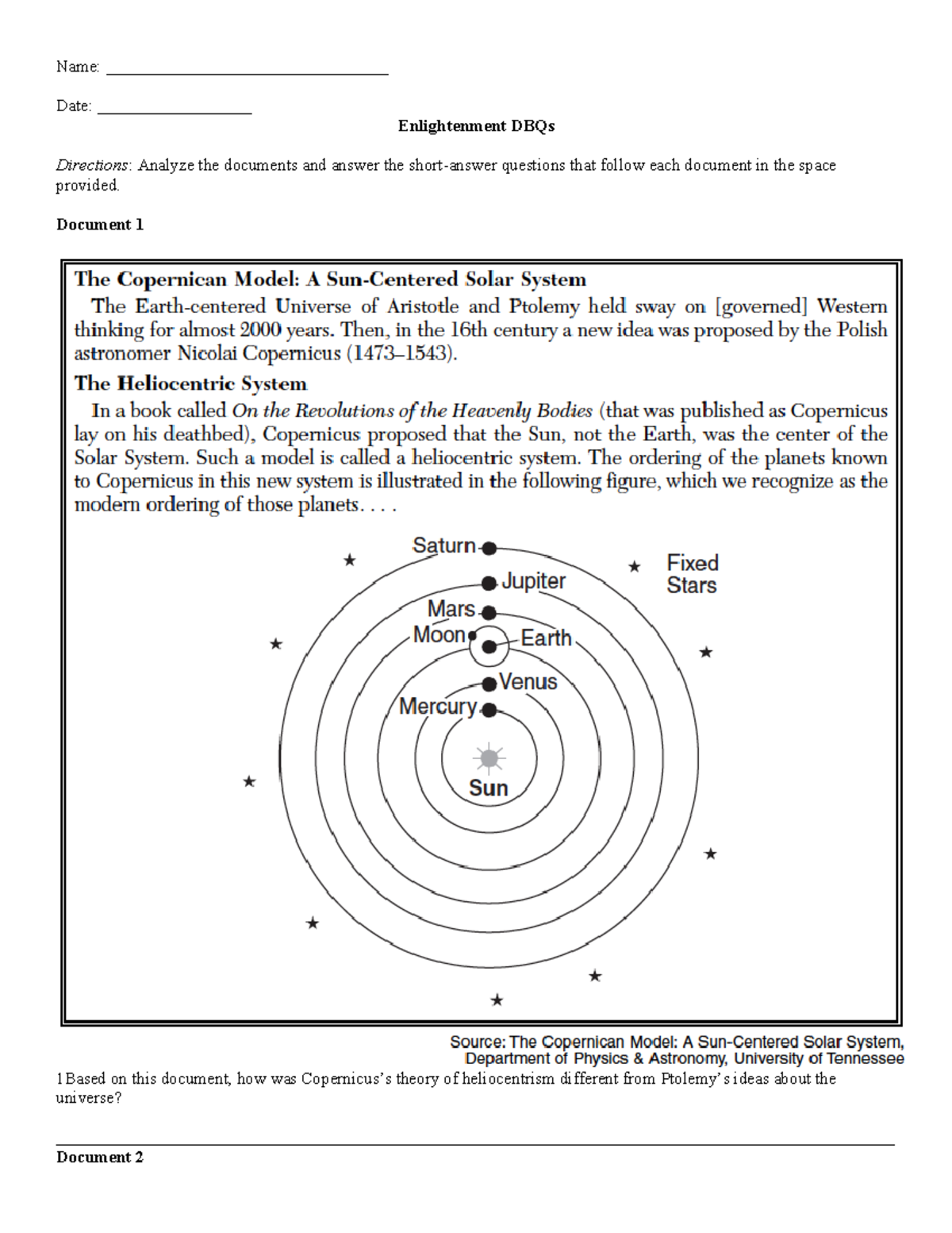 Enlightenment DBQ Practice 2026: Analyzing Key Ideas and Figures - Studocu