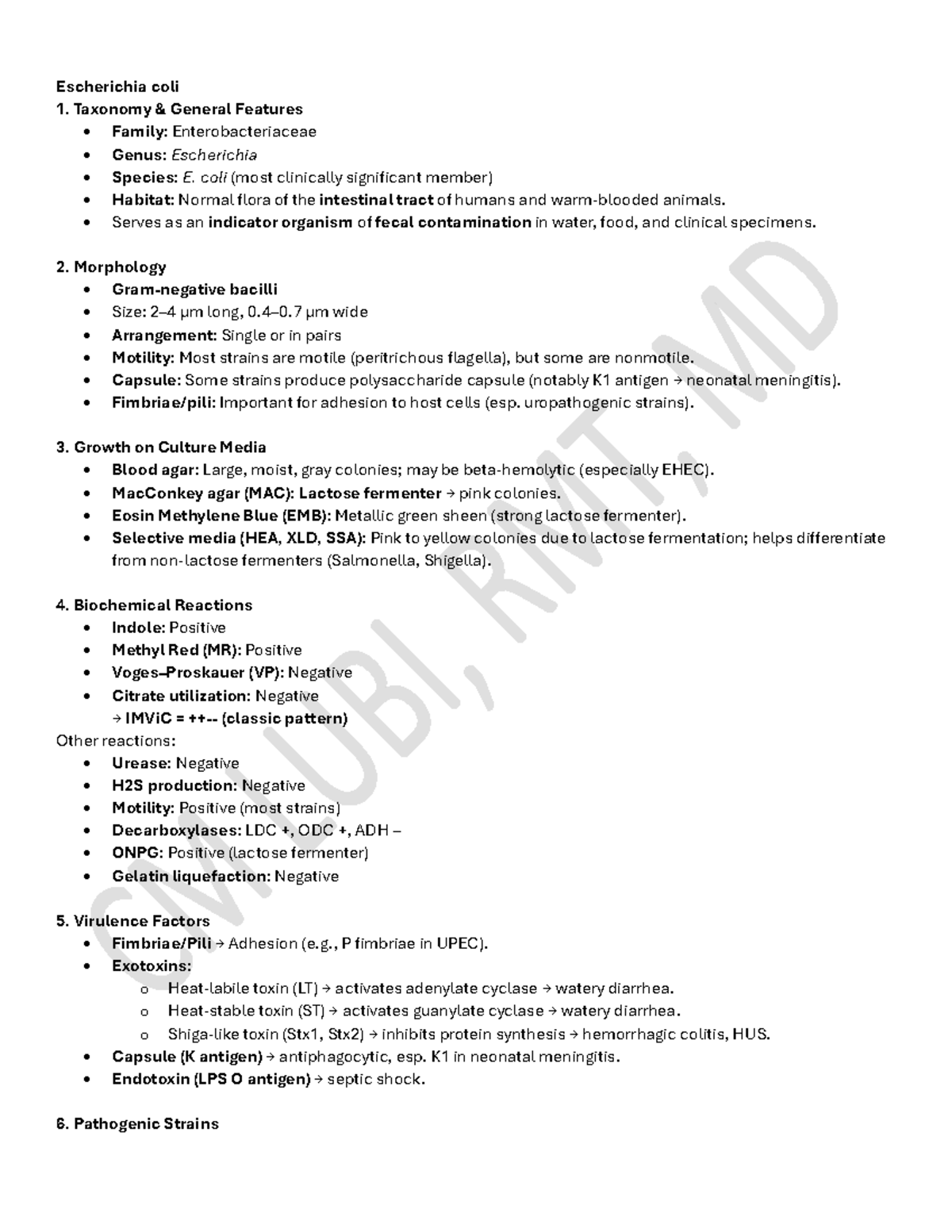 Enterics: Taxonomy, Features, and Clinical Significance (BIO 101) - Studocu