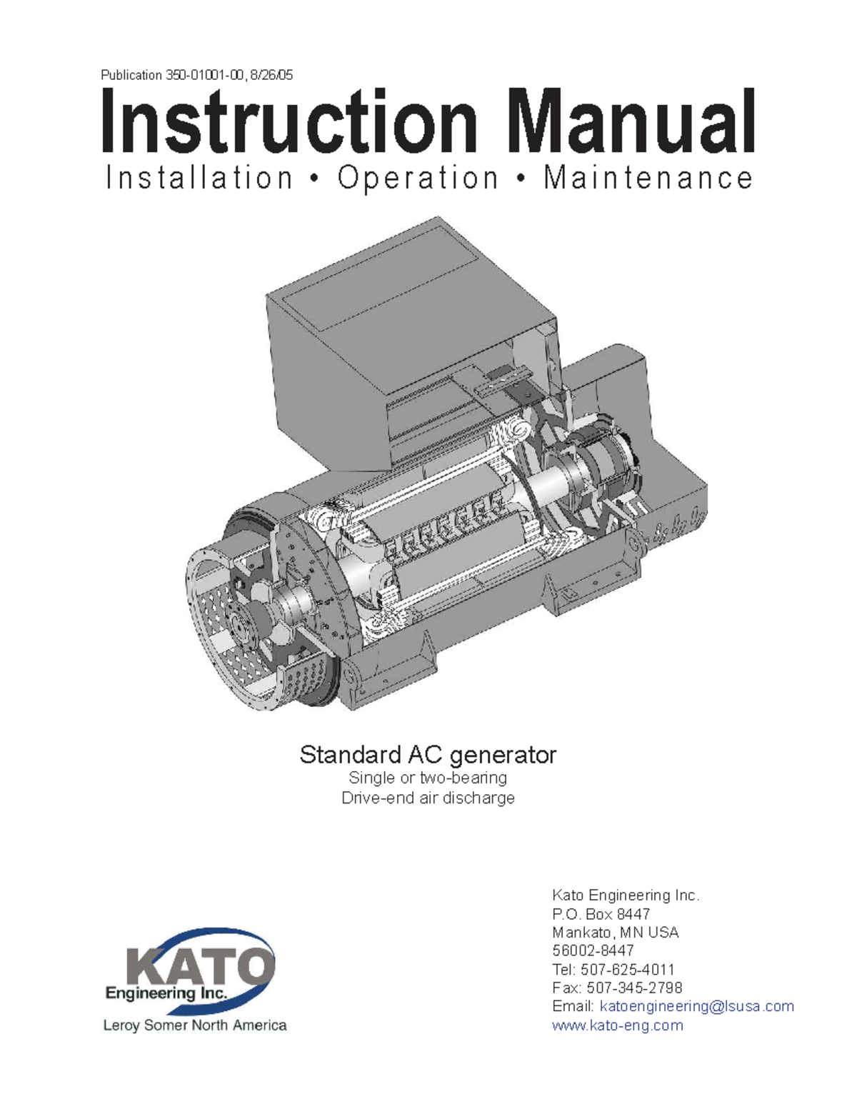 Kato Engineering AC Generator Manual: Installation & Operation Guide ...