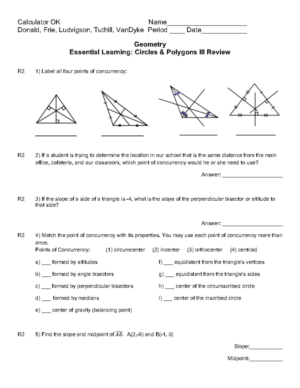 Geometry Review: Circles & Polygons III (U17 CP3) - Points of ...