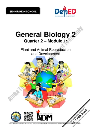 Gen Bio 2 Q2 Module 1 Cabrera - General Biology 2 Quarter 2 – Module 1 ...
