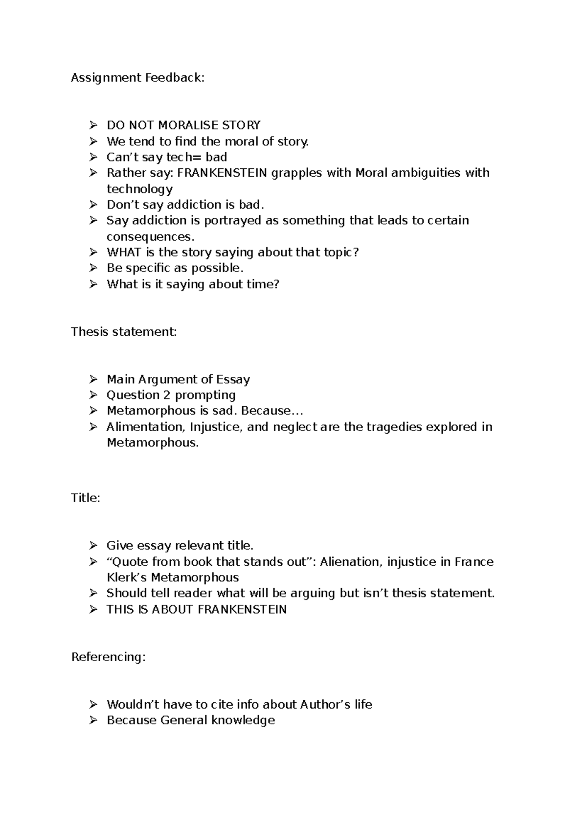 Frankenstein and Metamorphosis: Exploring Alienation and Morality in ...