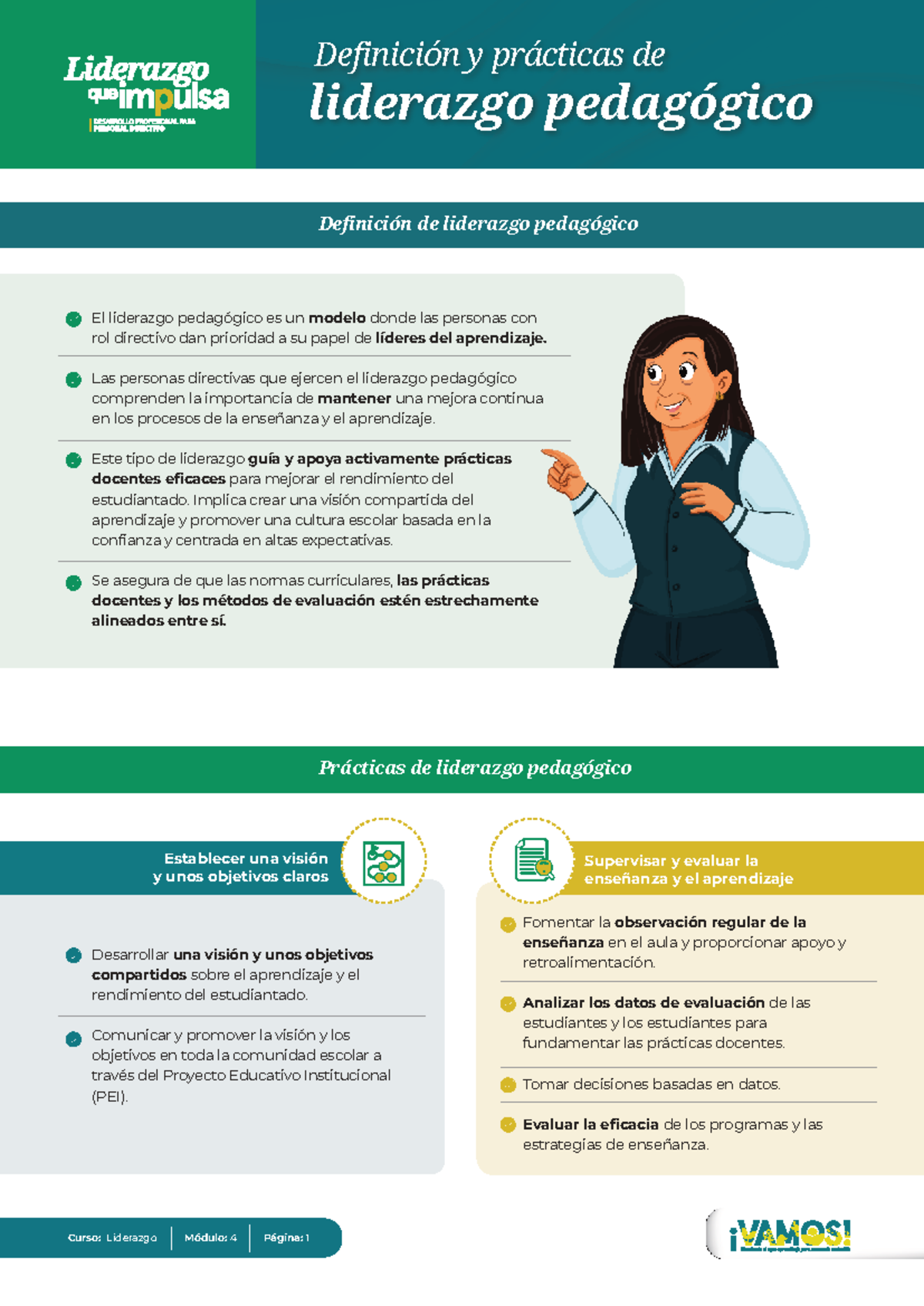 M4 T1: Definición y Prácticas de Liderazgo Pedagógico - Studocu