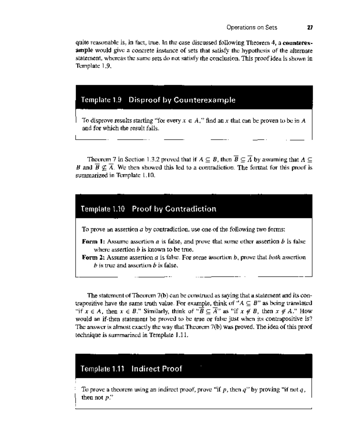 Operations on Sets and Proof Techniques in Discrete Mathematics for CS ...