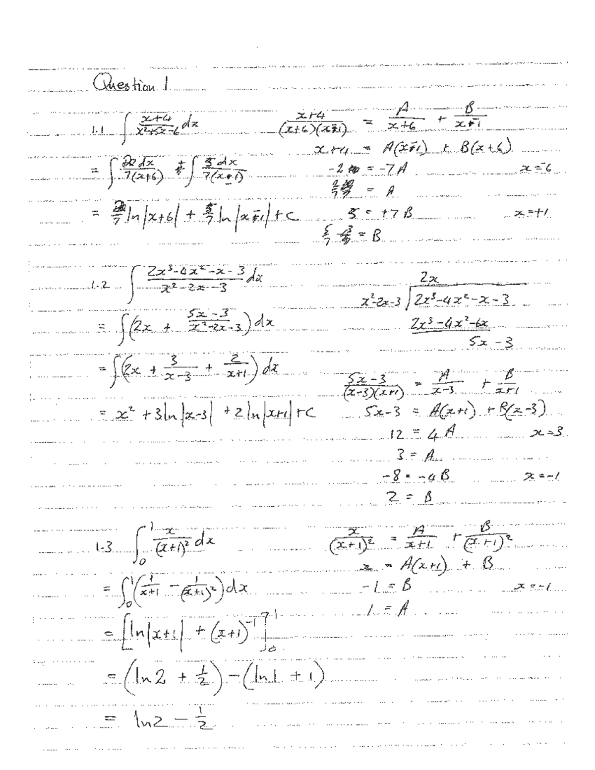 Calc2 Techniques of Integration: Worked Solutions (969561722) - Studocu