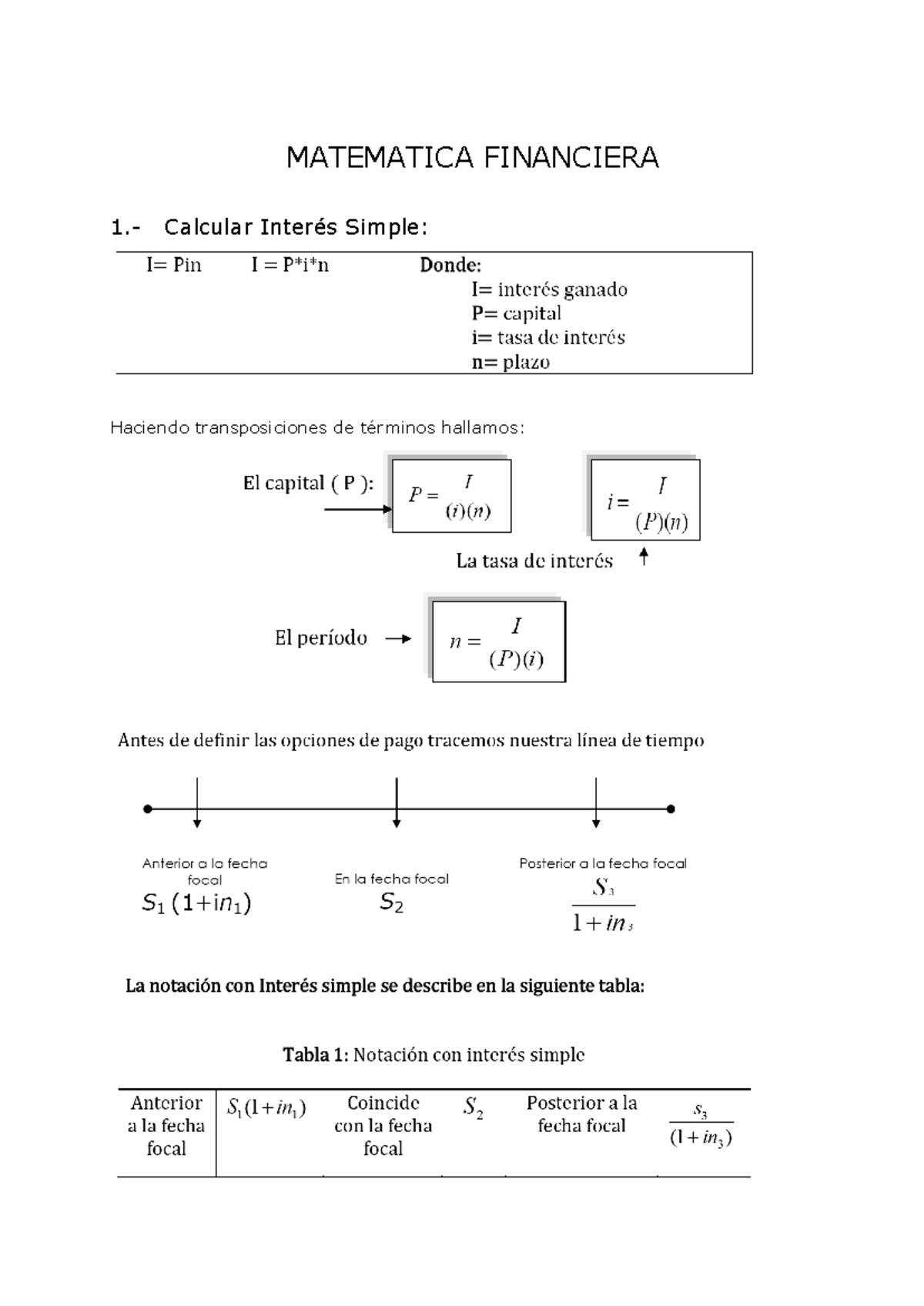 Matematica Financiera Tasas Conversiones - MATEMATICA FINANCIERA 1 ...