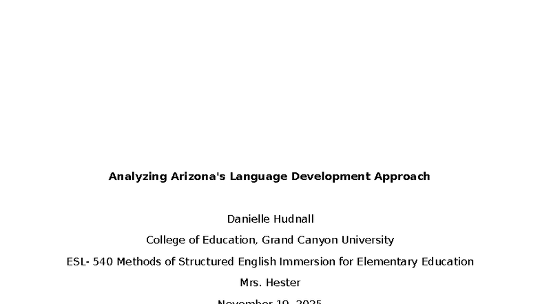 Analyzing AZ's Language Development Approach - EDU 540 Presentation ...