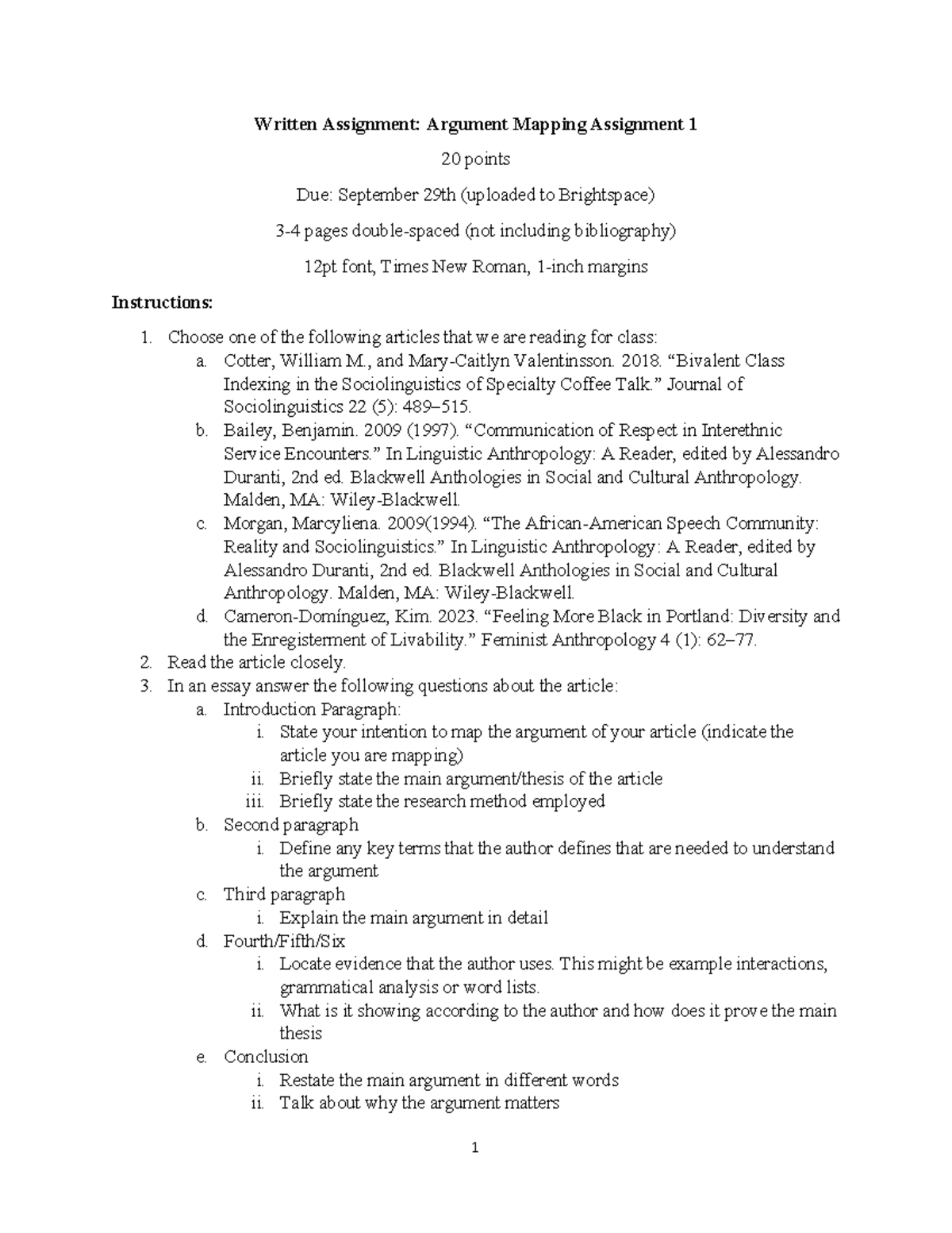 Argument Mapping Assignment 1 (2025) - Written Assignment Guide - Studocu