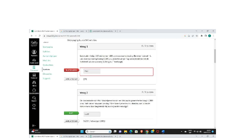 Oefentoets H5.1: Berekeningen van Fracties en Oplossingen - Studocu