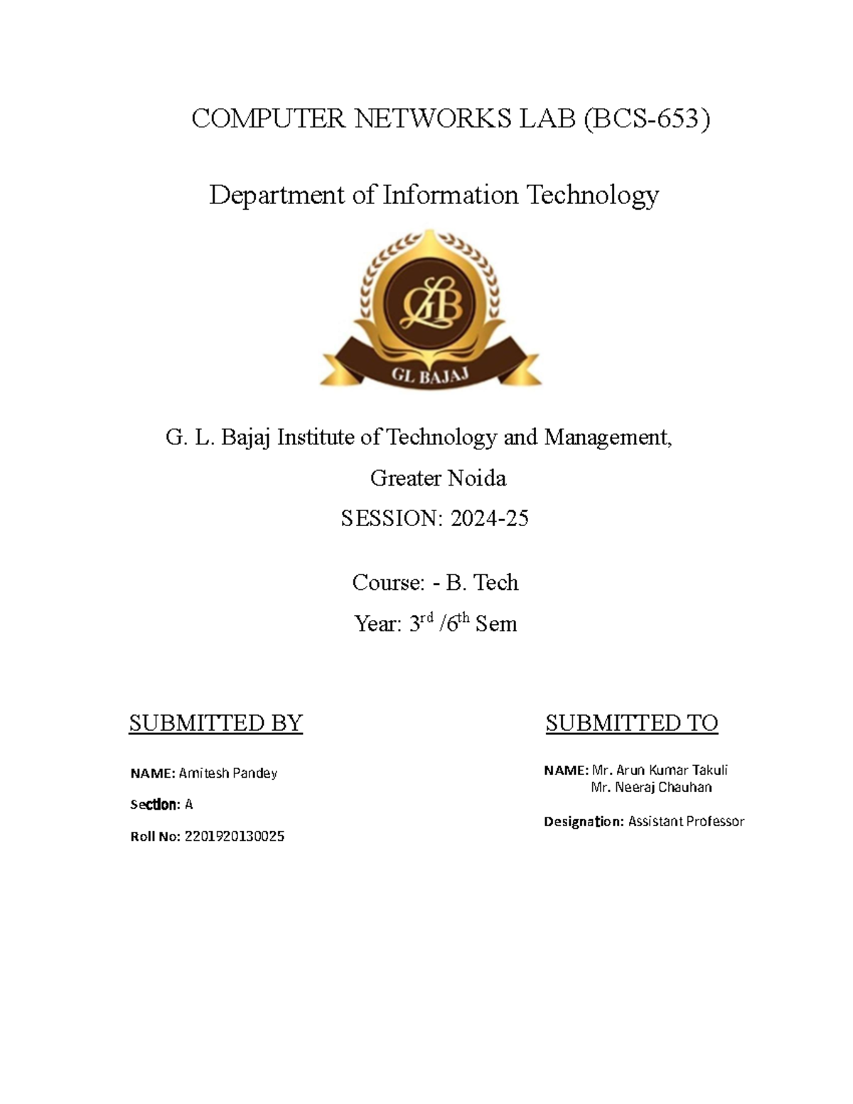 B. Tech 3rd Sem COMPUTER NETWORKS LAB Manual - Socket Programming ...