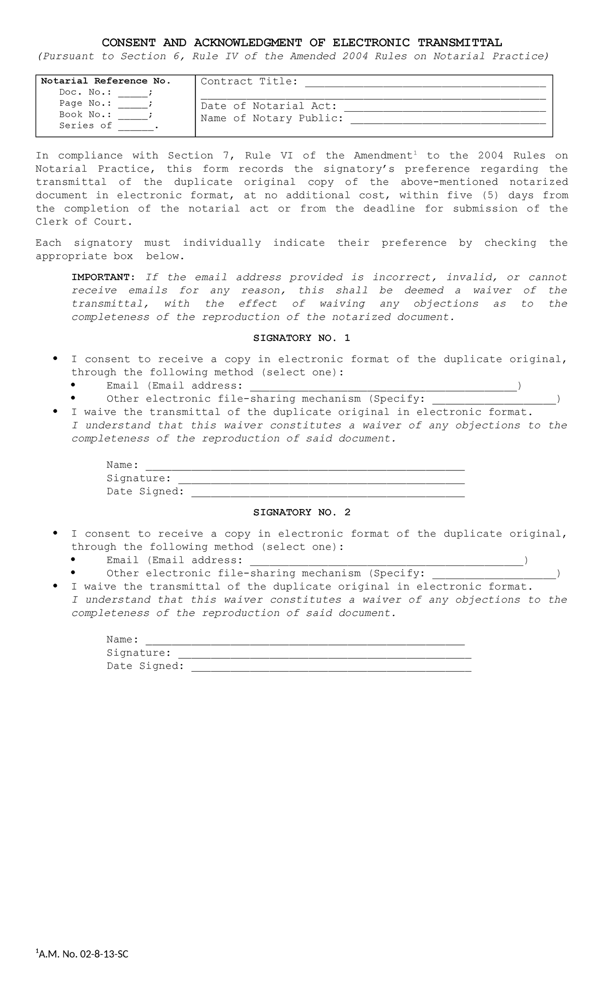 Consent and Acknowledgment of Electronic Transmittal Form - Studocu