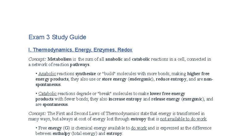 Cellular Respiration and Photosynthesis Study Guide (BIO 101) - Studocu