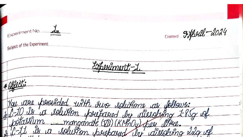 Class 12 Chemistry Lab Manual: Experimentation and Analysis - Studocu