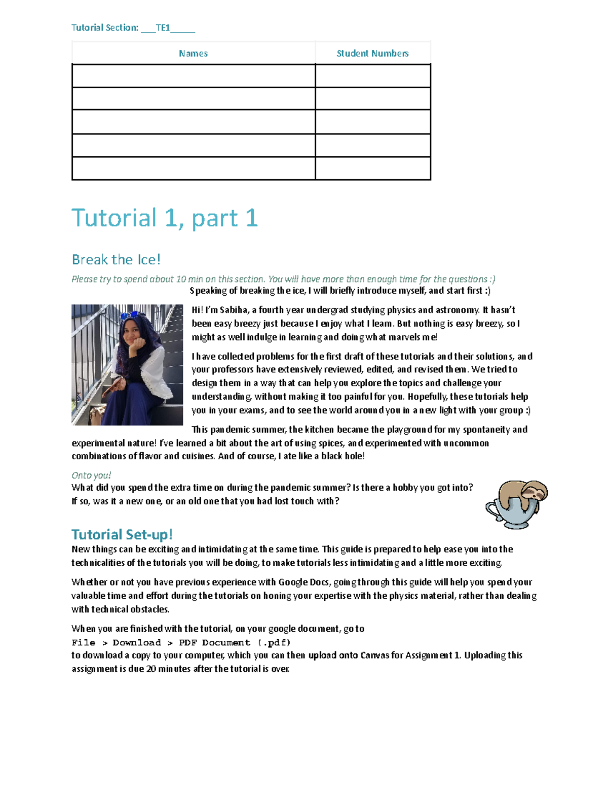 Tutorial 1: Introductory Guide for PHYS131 - Part 1 - Studocu