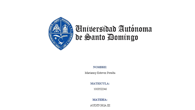 Tarea de Análisis: Auditor Predecesor y Sucesor - AUDITORIA 100352246 ...