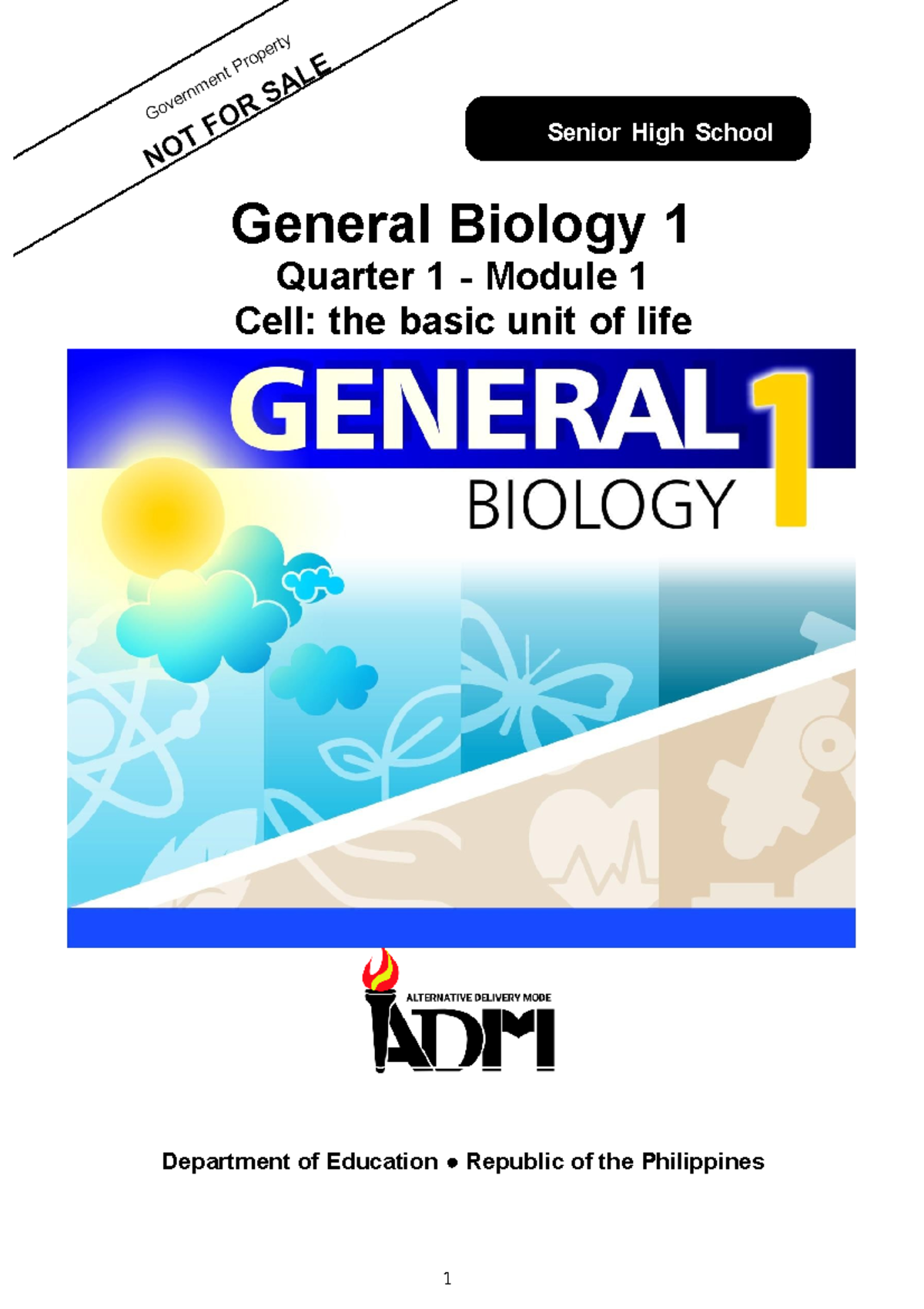 Science 11 Q1 Mod1 General Biology 1 Version 1 - biology - Studocu