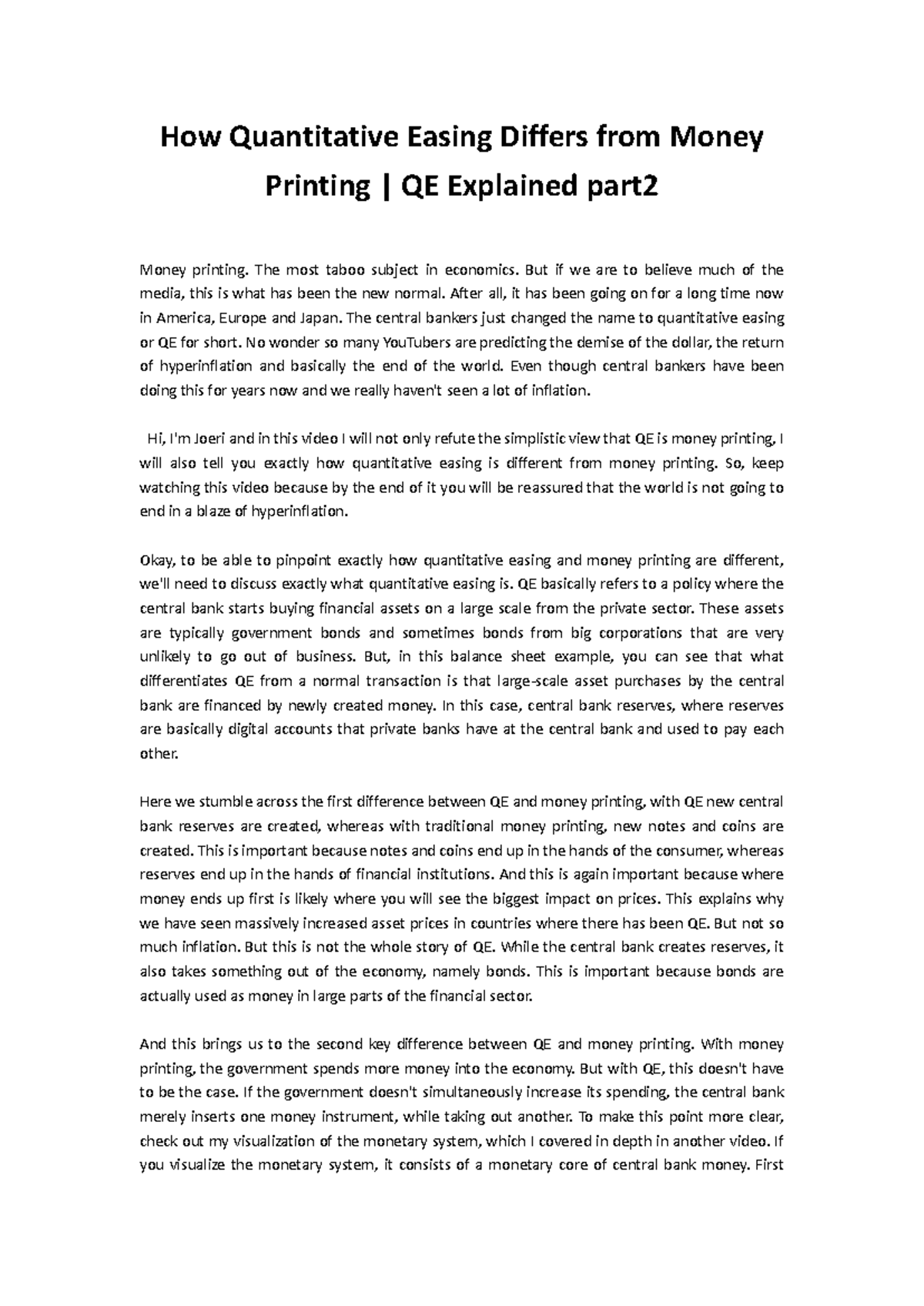 Understanding QE vs. Money Printing: Key Differences Explained ...