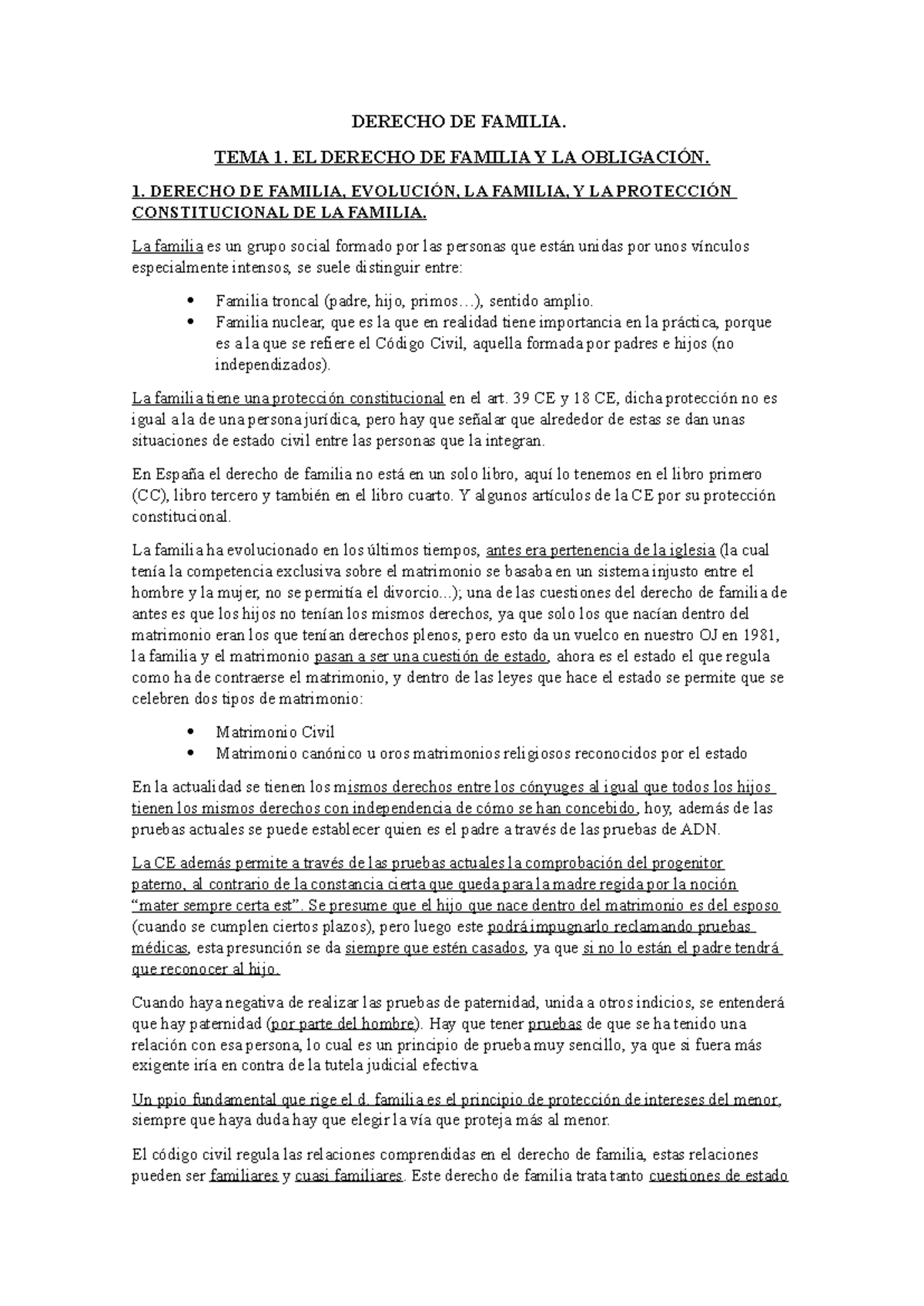 DERECHO DE FAMILIA (DERECHO 101): EVOLUCIÓN Y OBLIGACIONES ...