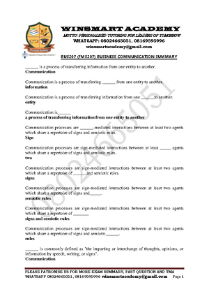 [Solved] Communication that occurs whenever two or more people ...