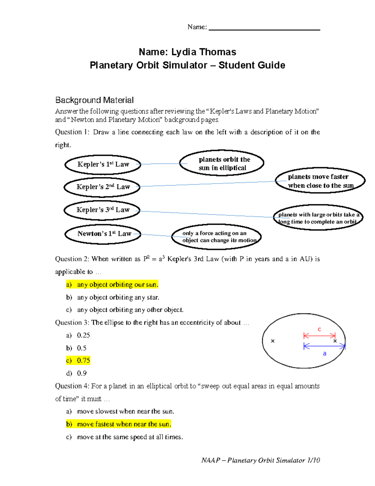 Lab 4 Planet Orbits - NAAP Lab. They're confusing and here is something ...