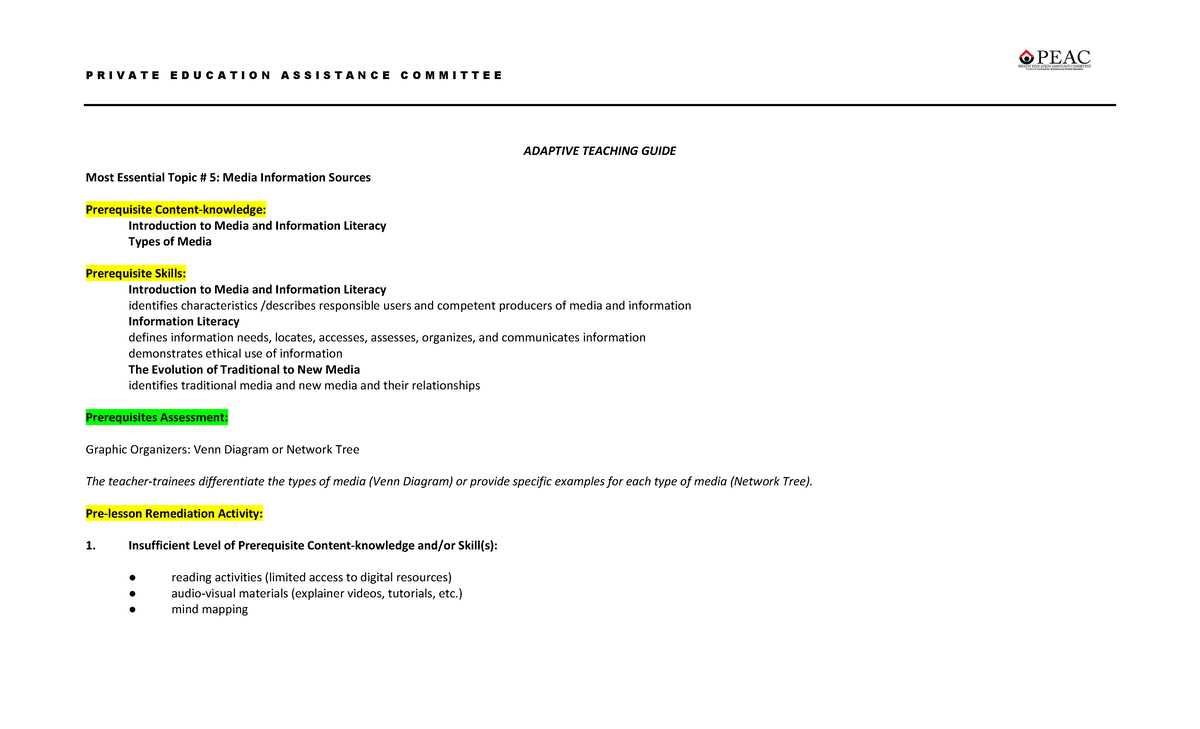 2324 MIL MET05 ATG - adaptive teaching guide - ADAPTIVE TEACHING GUIDE ...
