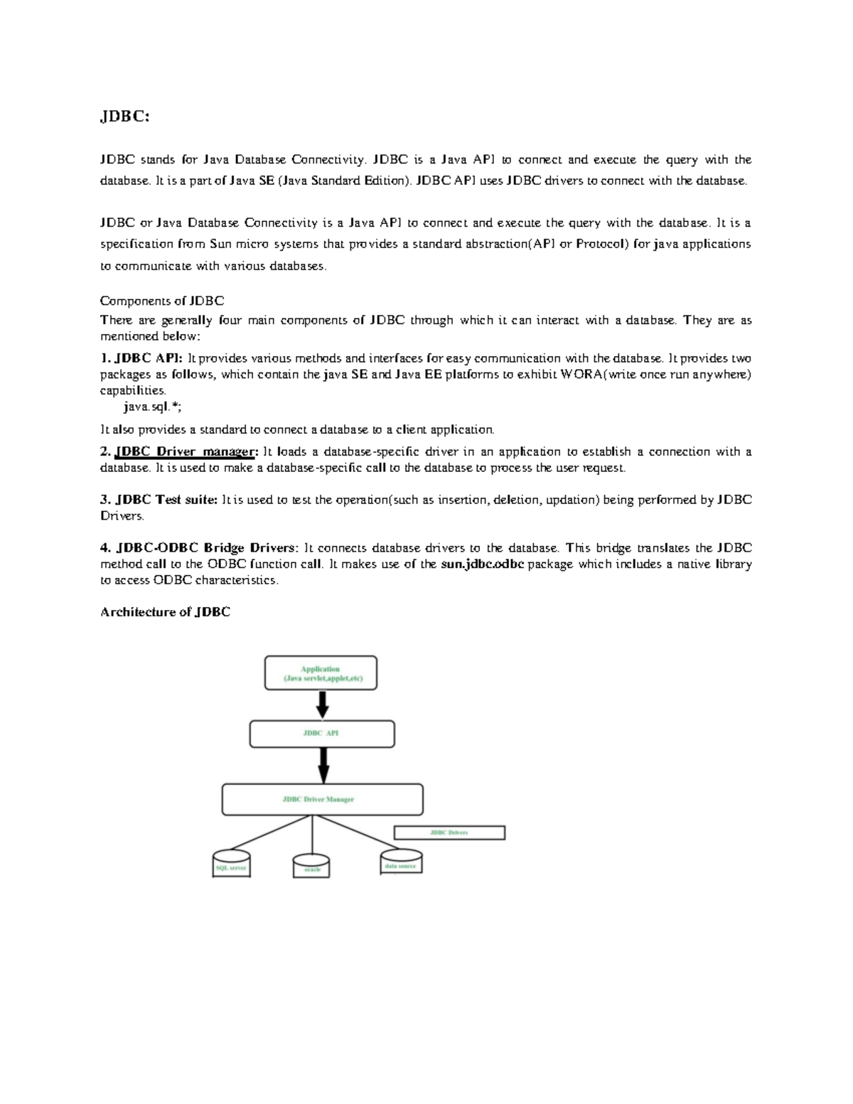 Unit-4: JDBC & JavaBeans Overview - Notes for AKTU - Studocu