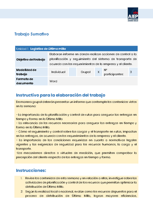 VF MKT004 Actividad Sumativa Semana 3 Forma A - Trabajo Sumativo Instructivo para la elaboración ...