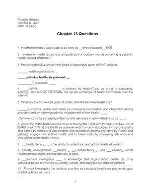 HSM 146-Case Study 2-Chart Audit - Go! Knowledge Activity: Introduction ...