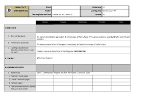 DLL Matatag English 7 Q1 W1 - I. CURRICULUM CONTENT, STANDARDS, AND LESSON COMPETENCIES A ...